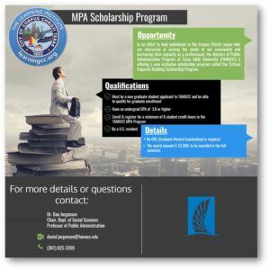 MPA STUDENT SUCCESS SCHOLARSHIP PROGRAM – City of Corpus Christi Organizational Development